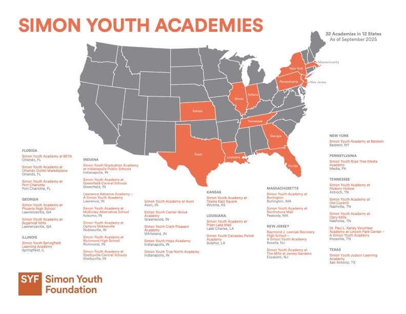 SYF Academy Map | Simon Youth Foundation (SYF)